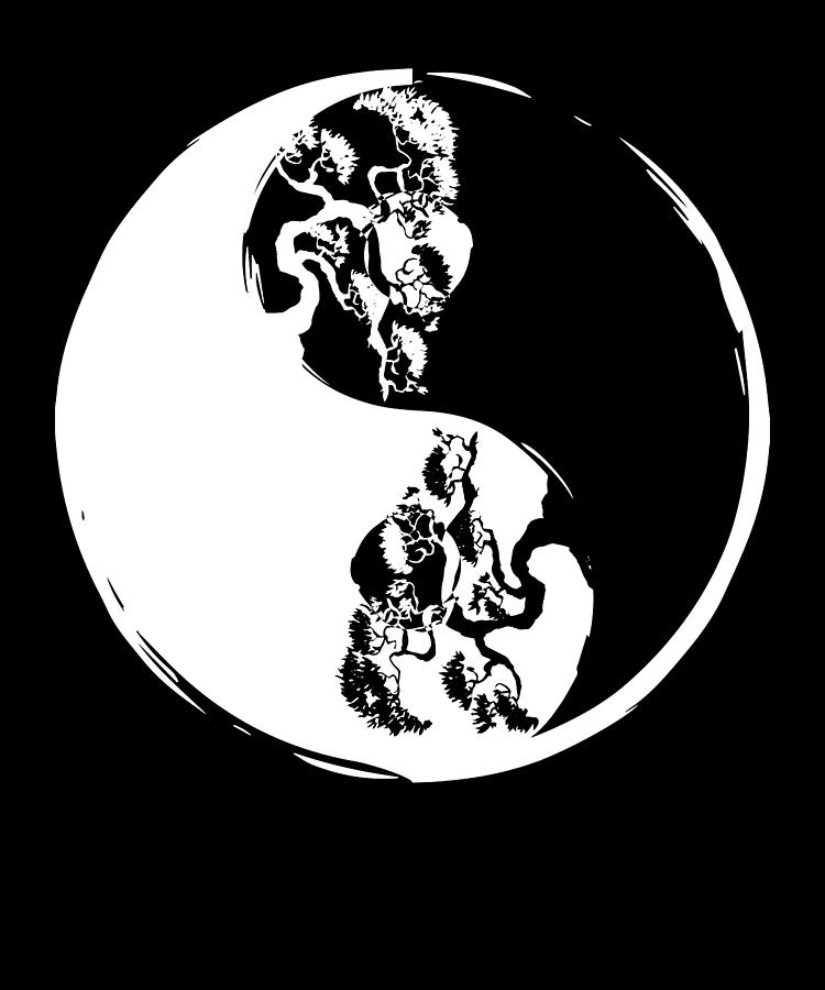 Ying Yang Bonsai Tree Retro Plant Garden Buddhist Digital Art by ... Ying Yang Bonsai Tree Retro Plant Garden Buddhist Digital Art by ...