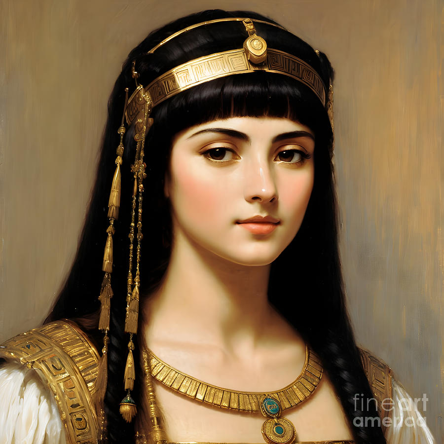 Young Cleopatra Original Portrait Painting by Dee Claire - Fine Art America