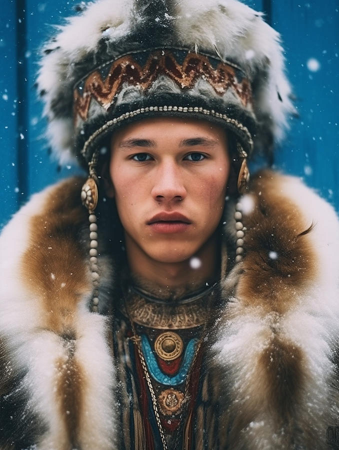 Youth from Tofa People Siberia exremely handsom ecb e a fdf, by Asar Studios Painting by Romed ...