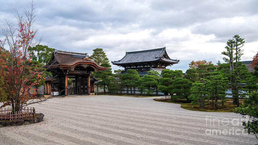 Zen garden at the Buddhist Ninna-ji Temple in Kyoto, Japan Photograph by Ralf Broskvar - Fine ...