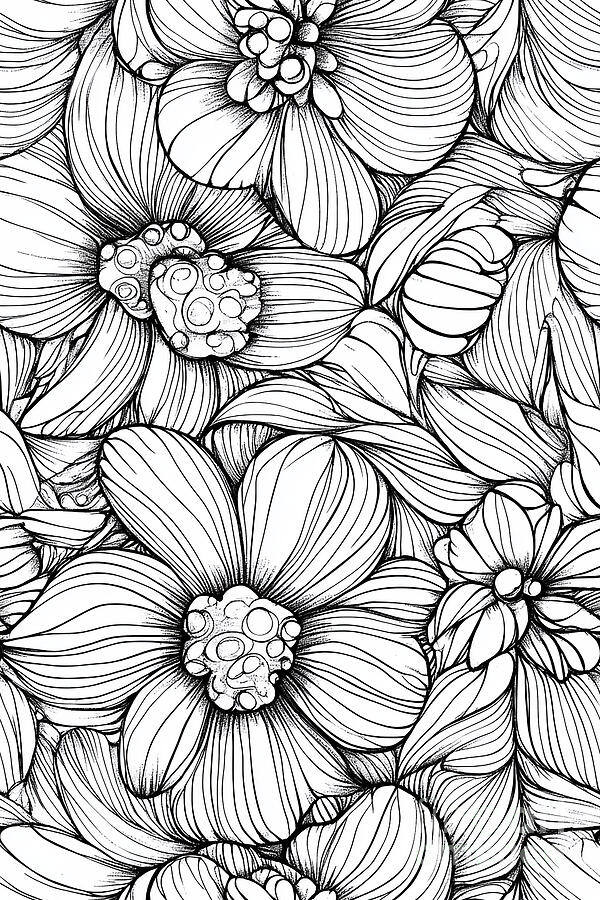 Zentangle Spring - Floral Patterns with Early Bloomers 33/100 Digital ...