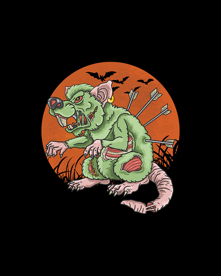 Zombie Rat Mouse Mice Animal Rodent Pet Gift Digital Art by Thomas ...